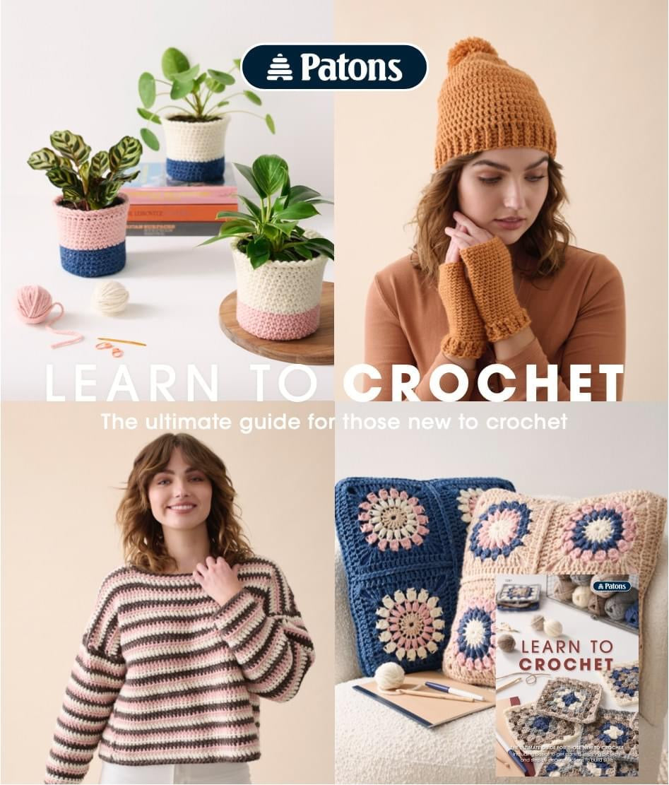 Patons Learn to Crochet Pattern Book – Knitty Gritty yarn and more