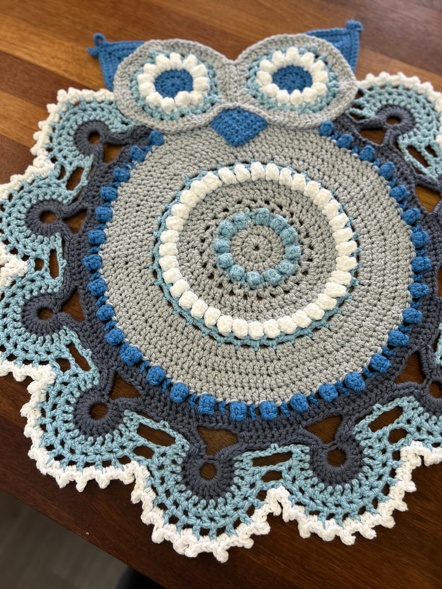 Owl Floor Rug/Mat - various colours – Knitty Gritty yarn and more
